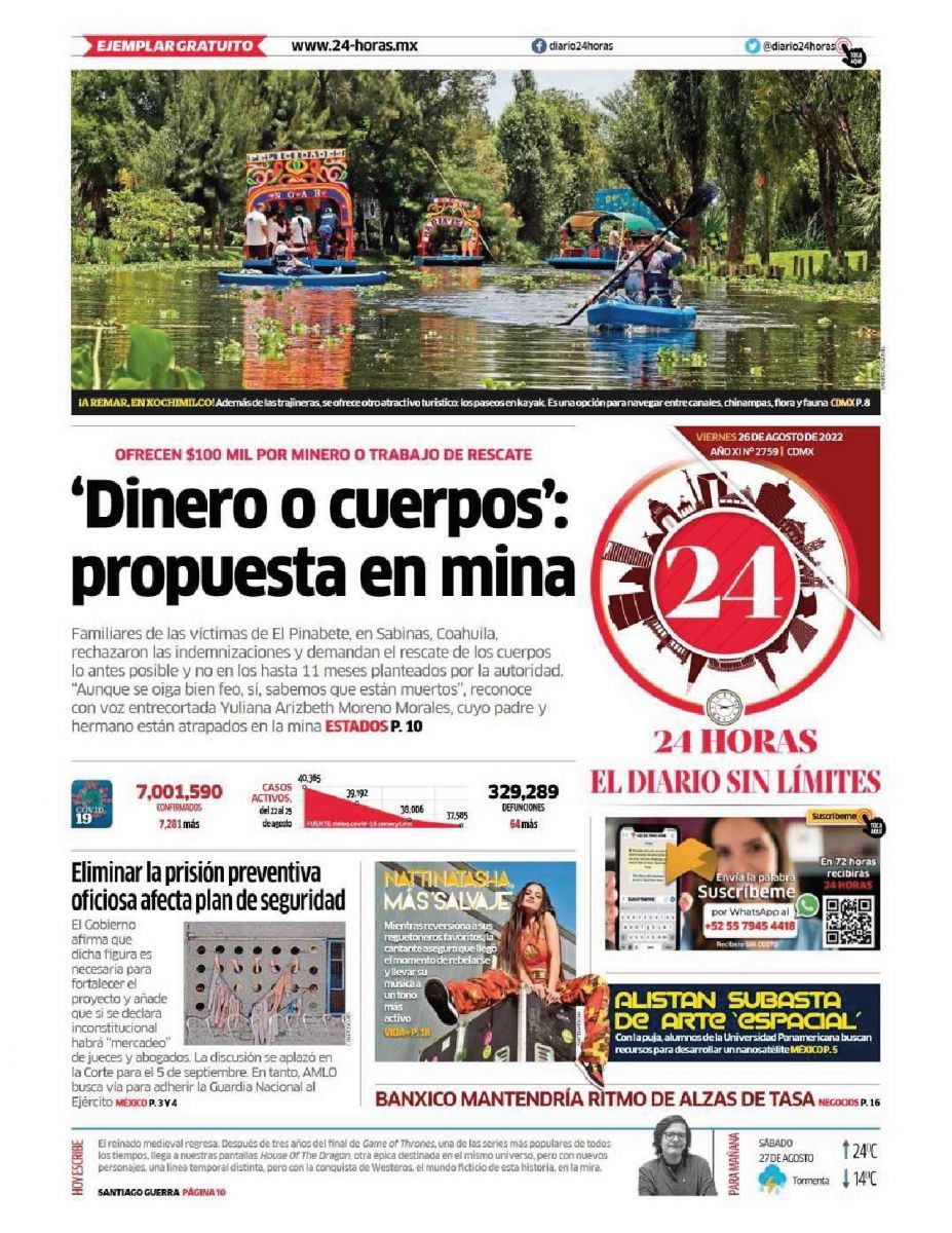 Portadas de los principales diarios nacionales de México | Tus Buenas ...