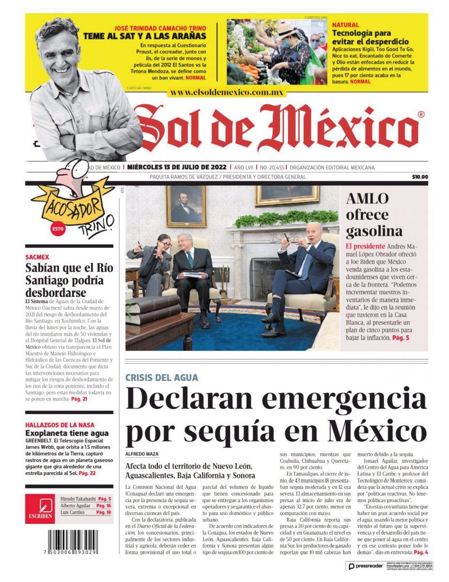 Portadas De Los Principales Diarios Nacionales De México Tus Buenas